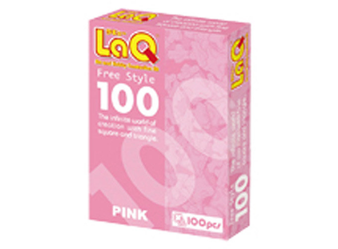 【生産終了】LaQ フリースタイル 100（ピンク） | 商品情報 | LaQ （ラキュー） : まったく新しい発想から生まれたパズルブロック