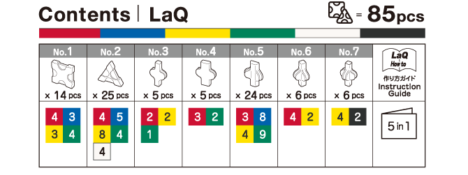LaQ BASIC 011 3D Kit | PRODUCTS | LaQ